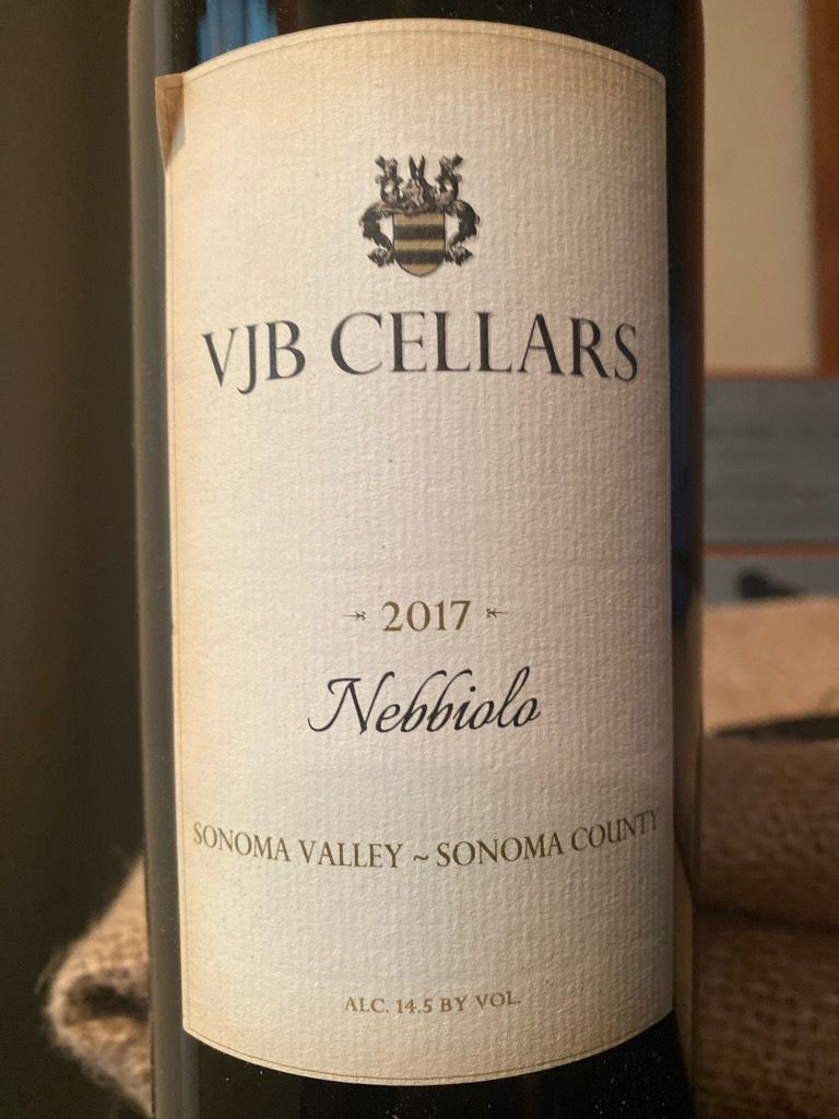 2017 VJB Nebbiolo, USA, California, Sonoma County, Sonoma Valley ...