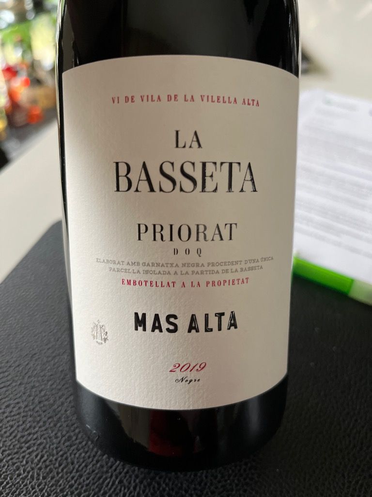 2019 Bodegas Mas Alta Priorat La Basseta, Spain, Catalunya, Priorat ...