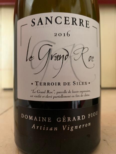 2016 Domaine Gerard Fiou Sancerre Silex Le Grand Roc, France, Loire ...