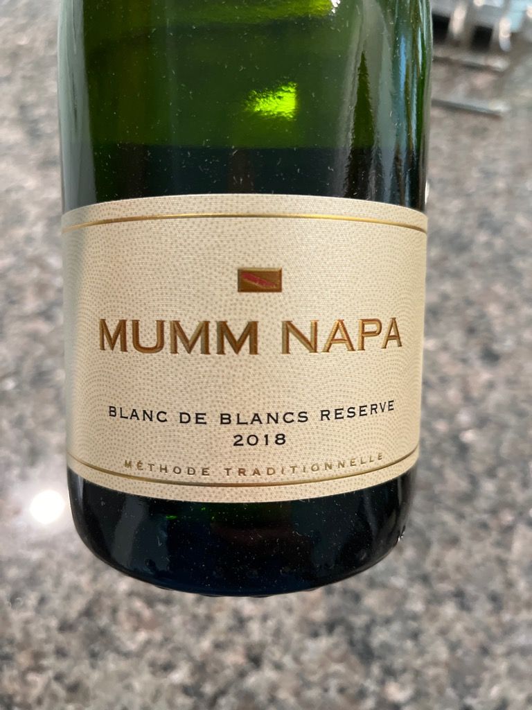 2018 Mumm Napa Blanc de Blancs Reserve, USA, California, Napa Valley - CellarTracker