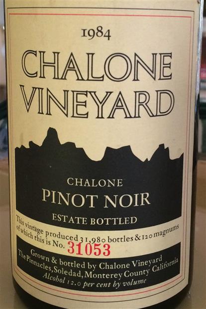 1984 Chalone Vineyard Pinot Noir Chalone, USA, California, Central ...