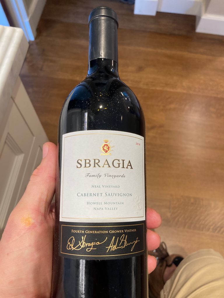 2018 Sbragia Family Cabernet Sauvignon Neal Vineyard, USA, California ...