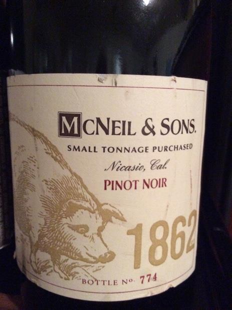 2010 Patrick McNeil Pinot Noir, USA, California, San Francisco Bay ...