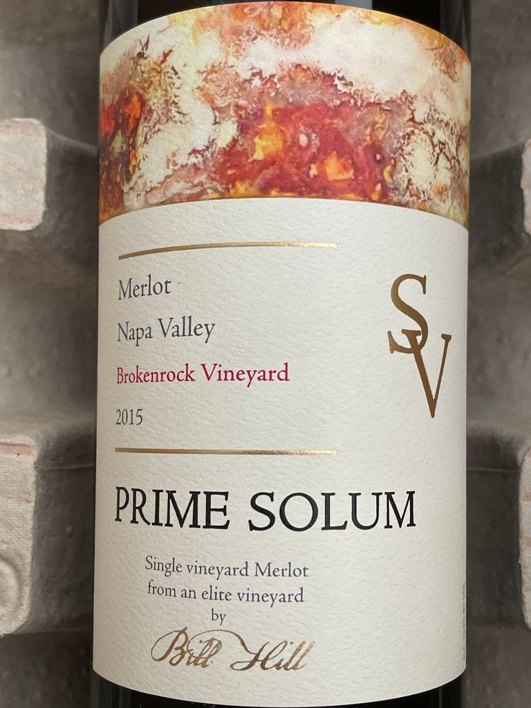 2017 Prime Solum Merlot Brokenrock Vineyard, USA, California, Napa ...