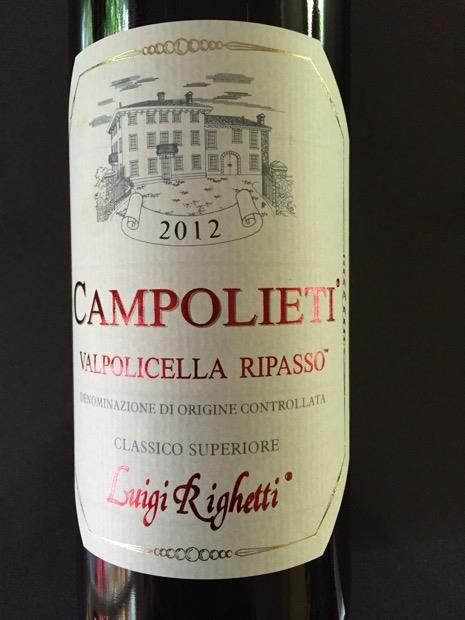 2012 Luigi Righetti Ripasso della Valpolicella Classico Superiore ...