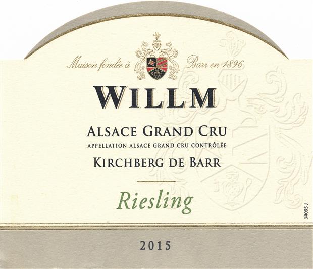 2015 Willm Riesling Kirchberg de Barr, France, Alsace, Alsace Grand Cru ...