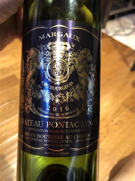 2016 Château Pontac-Lynch, France, Bordeaux, Médoc, Margaux - CellarTracker