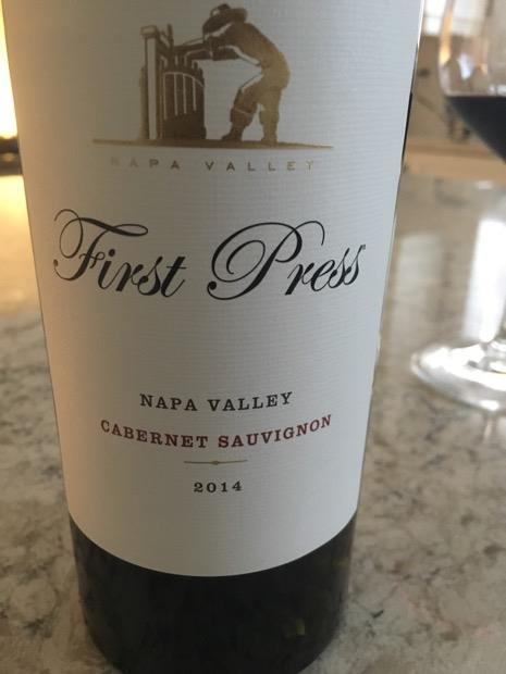 2014 First Press Cabernet Sauvignon, USA, California, Napa Valley ...