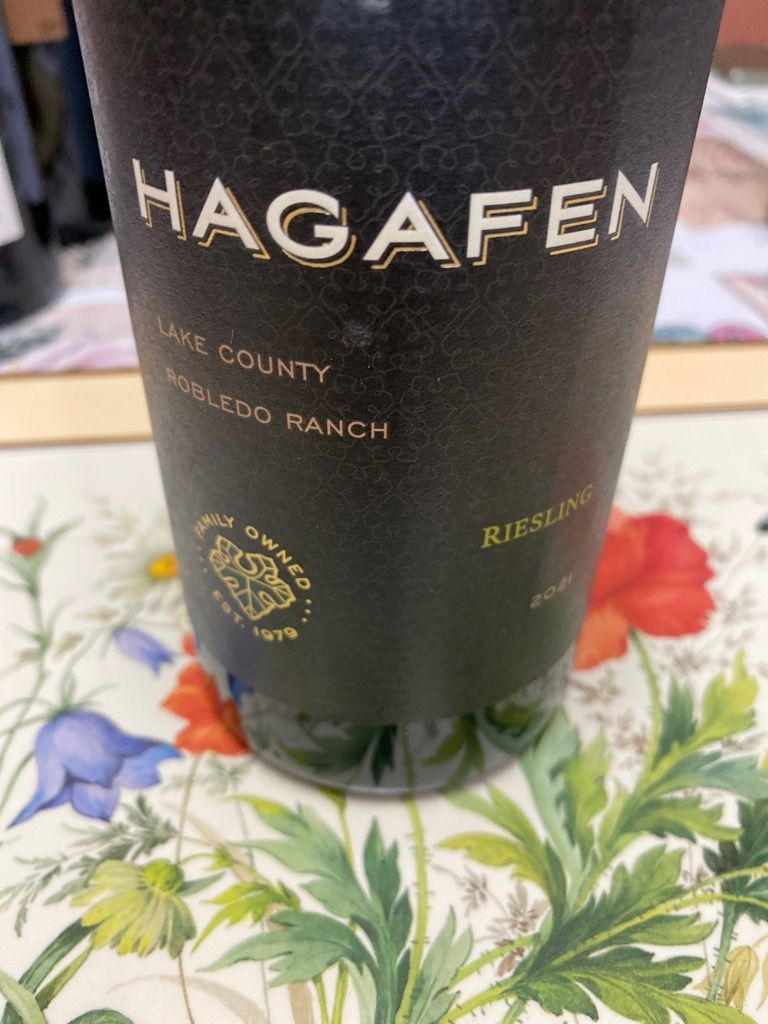 2021 Hagafen Riesling Robledo Ranch, USA, California, North Coast, Lake ...