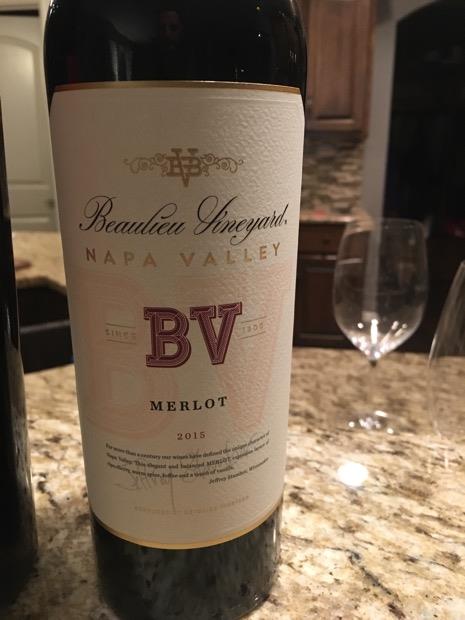 2015 Beaulieu Vineyard Merlot Napa Valley, USA, California, Napa Valley ...
