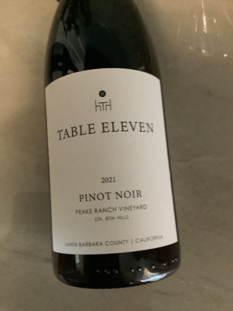 2021 Table Eleven Wines Pinot Noir La Encantada Vineyard, USA ...