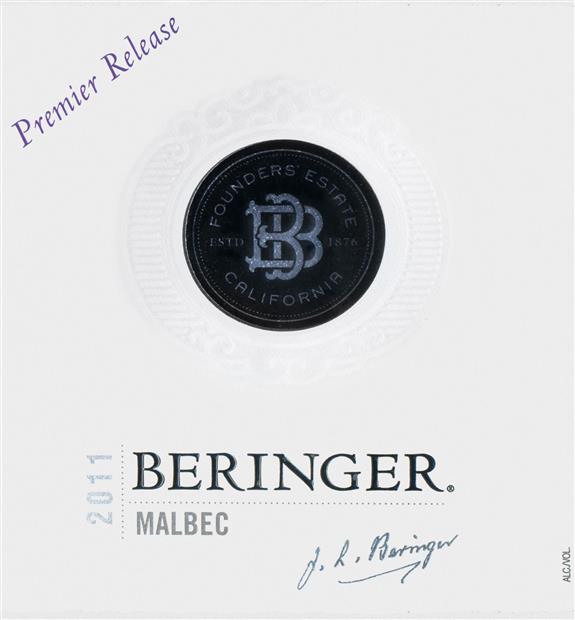 2011 Beringer's Founder Estate Malbec Premiere Release, Argentina ...