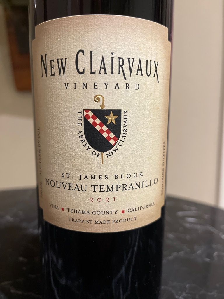 2020 New Clairvaux Vineyard Tempranillo nouveau tempranillo St. James ...