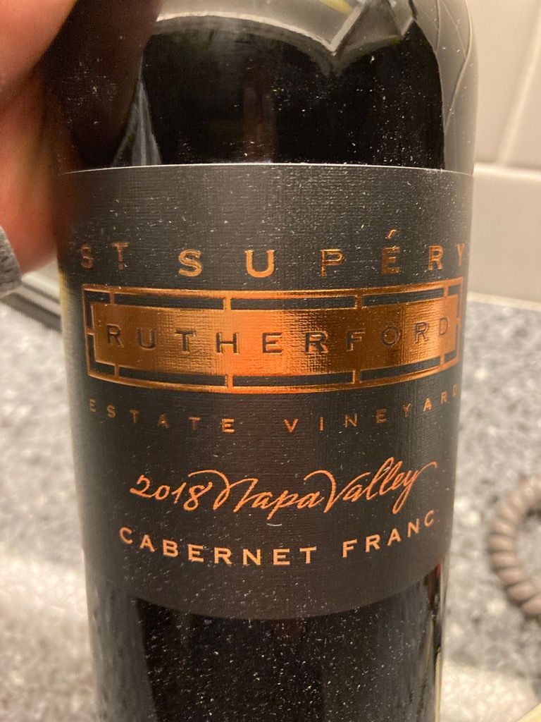 2019 St. Supéry Cabernet Franc Rutherford Vineyard, USA, California ...