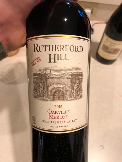 2015 Rutherford Hill Merlot Oakville Merlot, USA, California, Napa ...