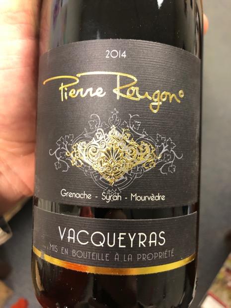 2014 Pierre Rougon Vacqueyras, France, Rhône, Southern Rhône ...