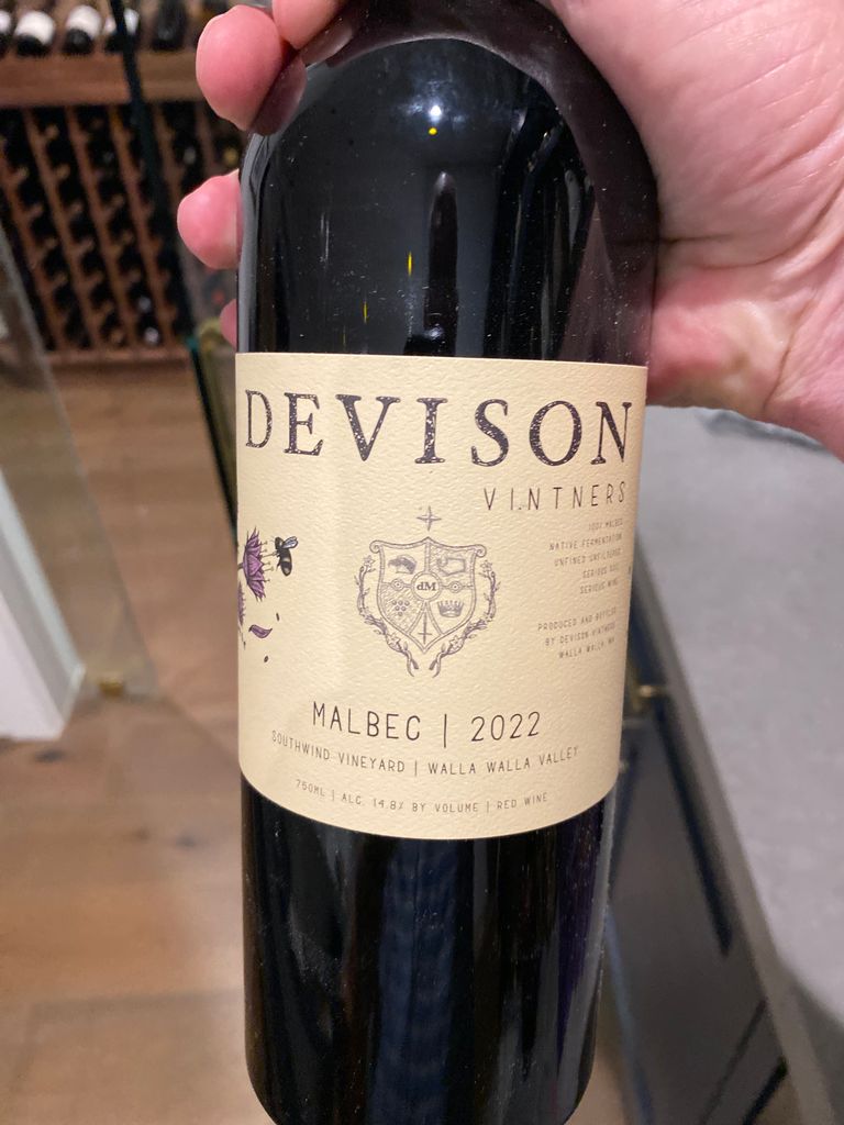 2022 Devison Vintners Malbec Southwind Vineyard Estate, USA, Washington ...