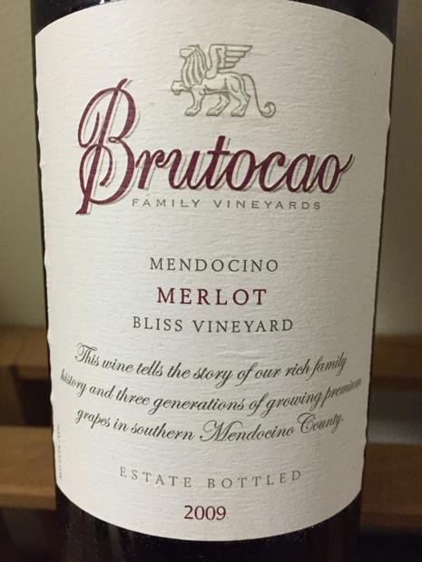 2009 Brutocao Merlot Bliss Vineyard, USA, California, North Coast ...