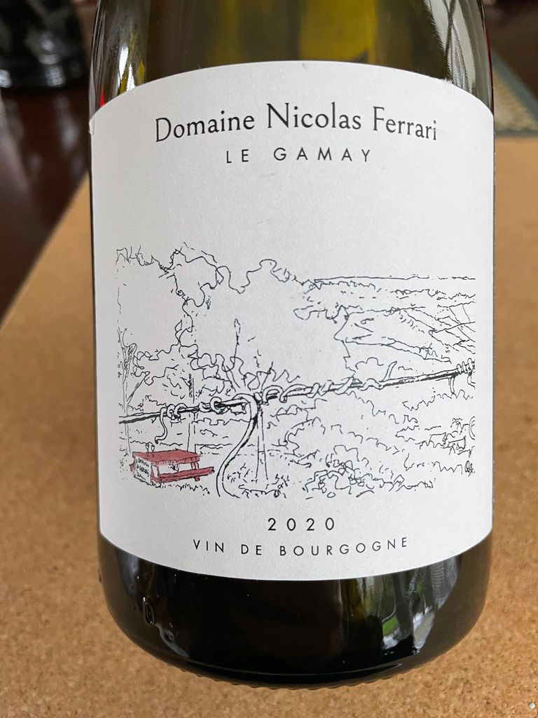 2020 Domaine Nicolas Ferrari Coteaux Bourguignons Le Gamay, France ...