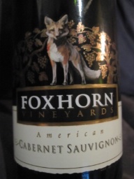 NV Foxhorn Vineyards Cabernet Sauvignon, USA, California - CellarTracker