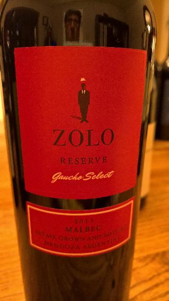 2013 Zolo Malbec Gaucho Select Reserve, Argentina, Mendoza, Valle de ...