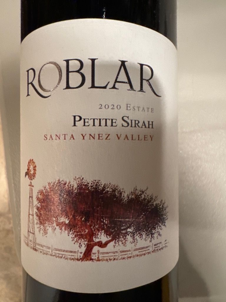 2020 Roblar Petite Sirah Usa California Central Coast Santa Ynez