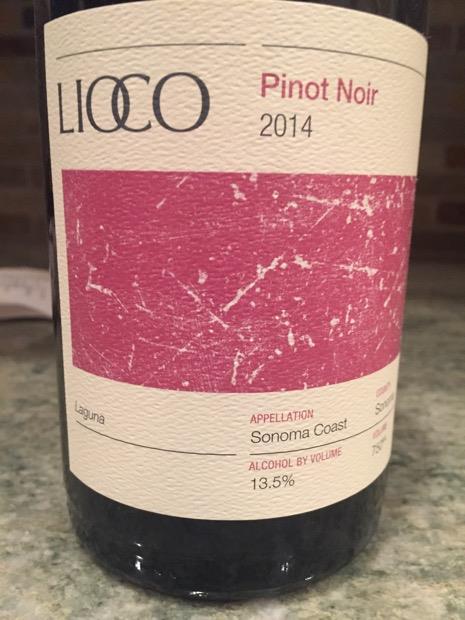 2014 Lioco Pinot Noir Laguna, USA, California, Sonoma County, Sonoma ...