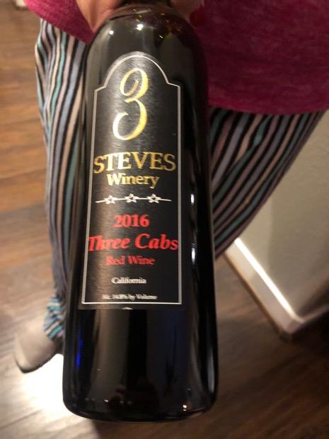 2016 3 Steves Winery Cabernet Sauvignon Three Cabs, USA, California ...