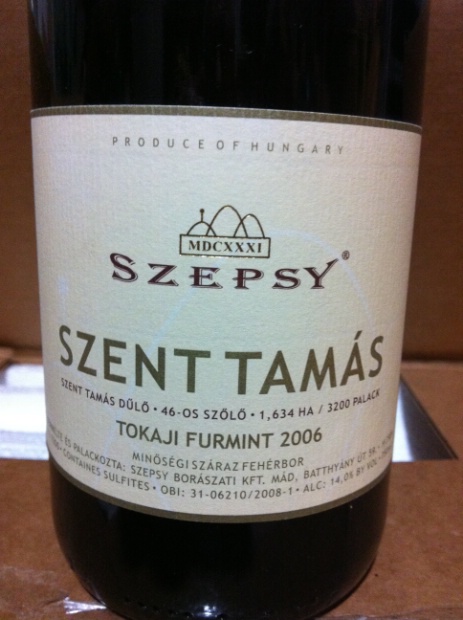 2005 István Szepsy Furmint Tokaji Szent Tamás, Hungary, Tokaji ...