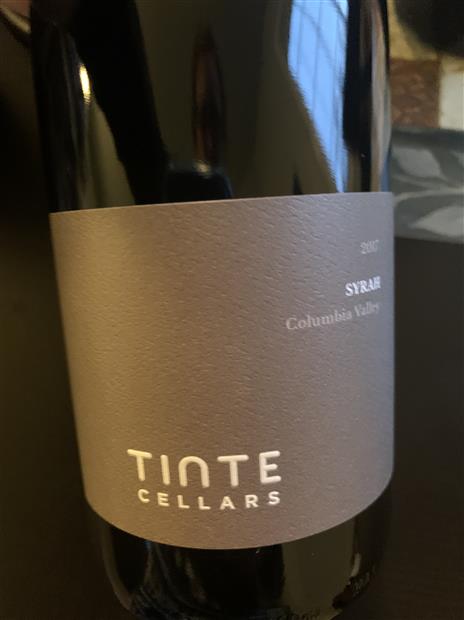 2017 Tinte Cellars Syrah, USA, Washington, Columbia Valley - CellarTracker