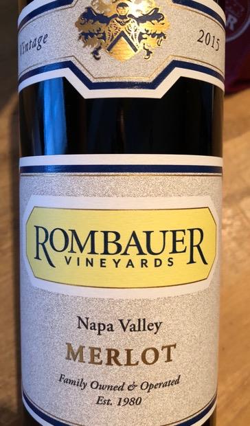 2015 Rombauer Vineyards Merlot Napa Valley, USA, California, Napa ...