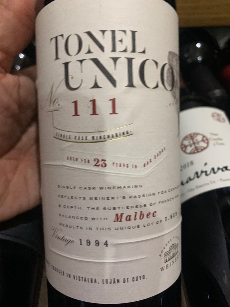 1994 Bodega Weinert Malbec Tonel Unico, Argentina, Mendoza, Lujan de ...