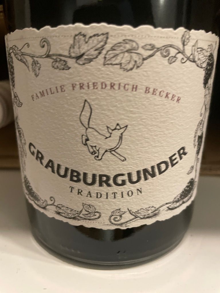 2020 Friedrich Becker Becker Family Pinot Noir, Germany, Pfalz ...