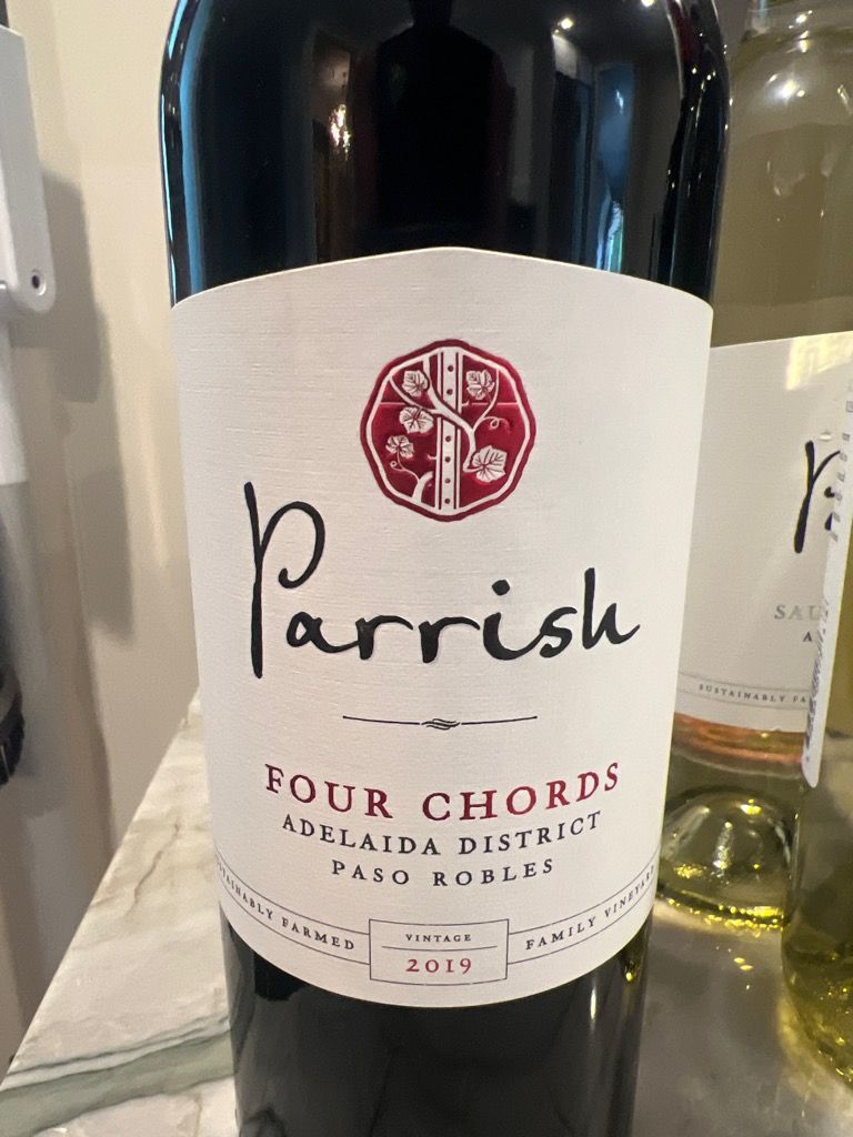 2019 Parrish Family Vineyard Four Chords, USA, California, Central ...