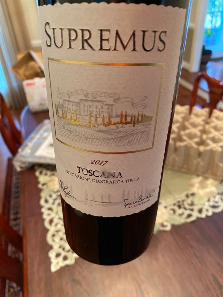 2017 Monte Antico Supremus Toscana IGT, Italy, Tuscany, Toscana IGT ...