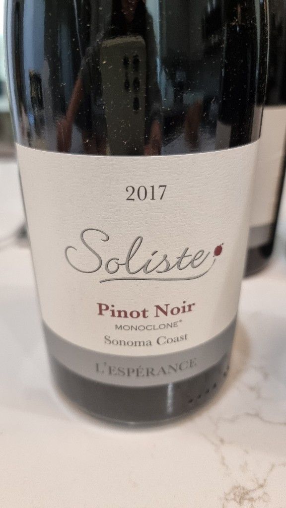 2018 Soliste Cellars Pinot Noir L'Ésperance, USA, California, Sonoma ...