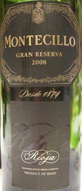2008 Bodegas Montecillo Rioja Gran Reserva, Spain, La Rioja, Rioja ...