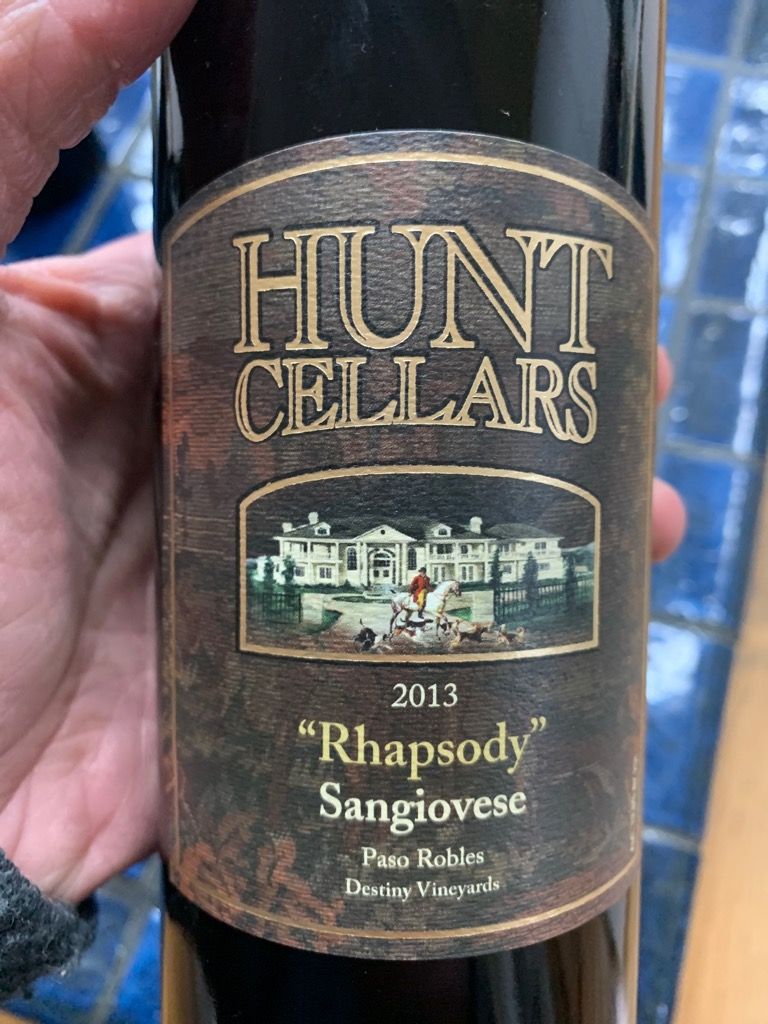 2019 Hunt Cellars Sangiovese Rhapsody Reserve Destiny Vineyards, USA ...