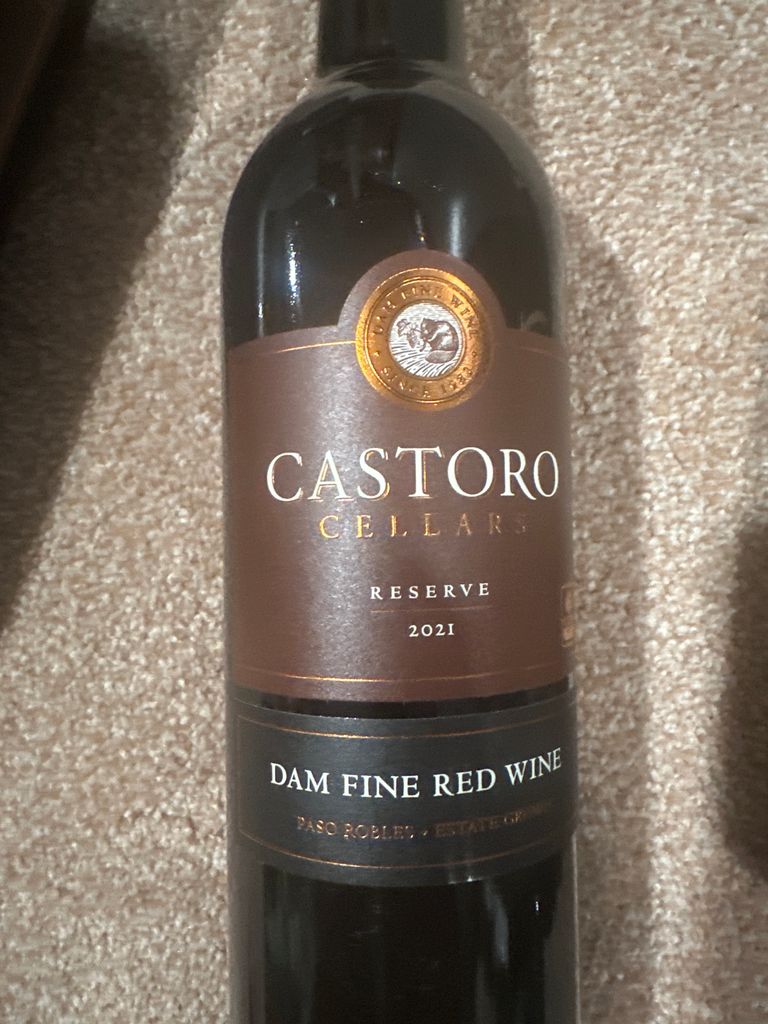 2021 Castoro Cellars Dam Fine Red Wine, USA, California, Central Coast ...