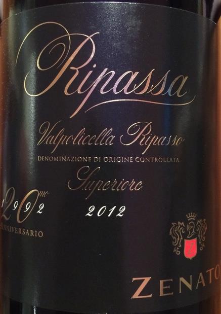 2012 Zenato Ripassa, Italy, Veneto, Valpolicella, Ripasso della ...