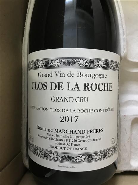 2019 Domaine Marchand Freres Clos de la Roche, France, Burgundy, Côte ...