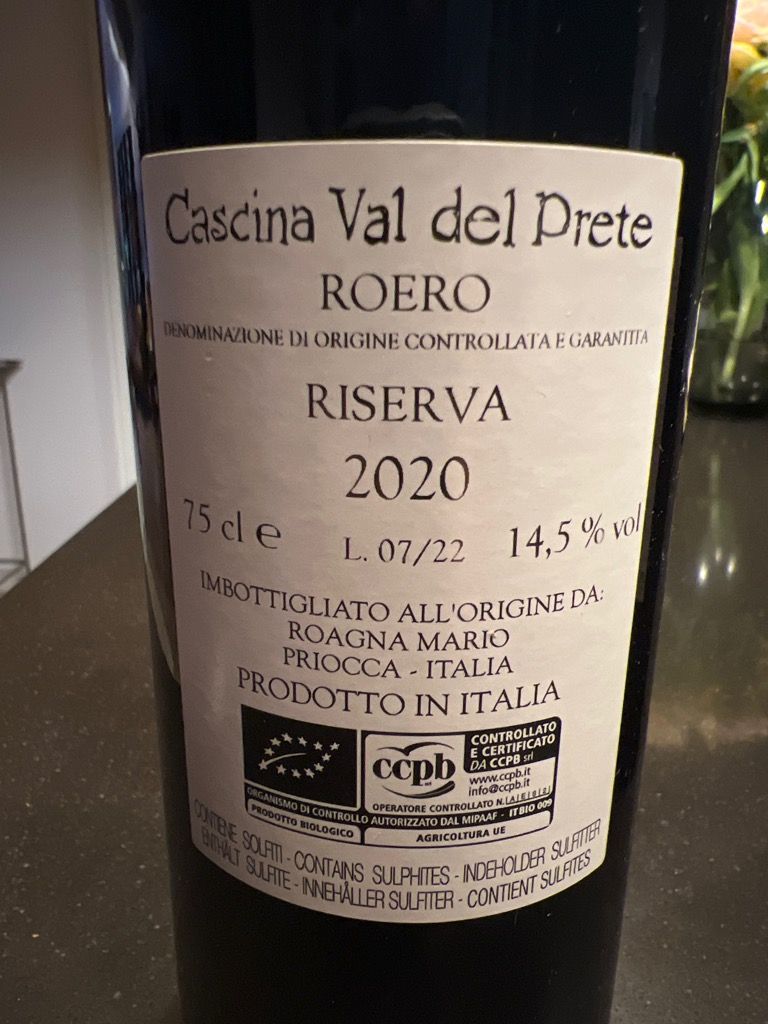 2020 Cascina Val del Prete Roero Vigna di Lino, Italy, Piedmont, Alba ...