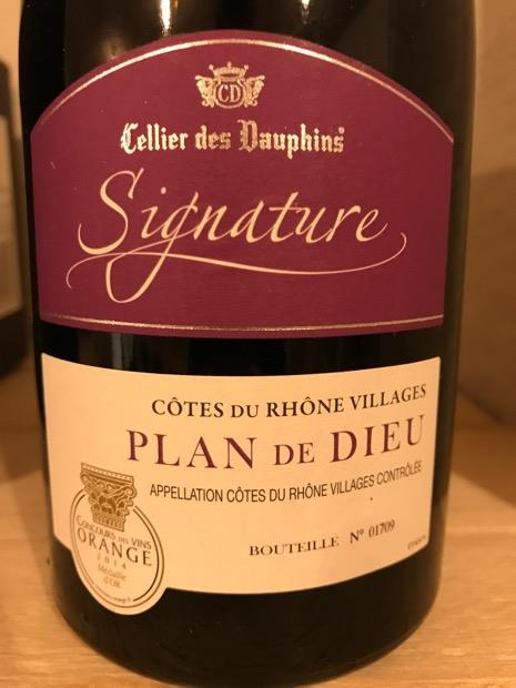 2015 Cellier des Dauphins Côtes du Rhône Villages Plan de Dieu ...