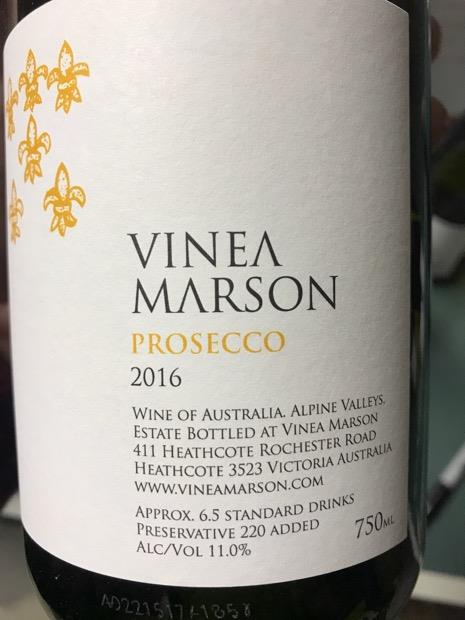 2016 Vinea Marson Prosecco, Australia, Victoria, Central Victoria ...