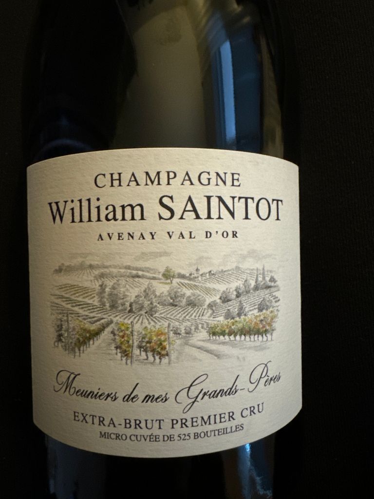 2015 William Saintot Champagne Meuniers de mes Grands-Pères Extra Brut ...
