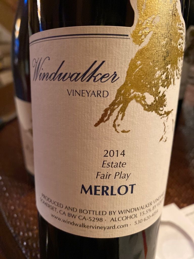 2014 Windwalker Vineyard Merlot Estate, USA, California, Sierra ...
