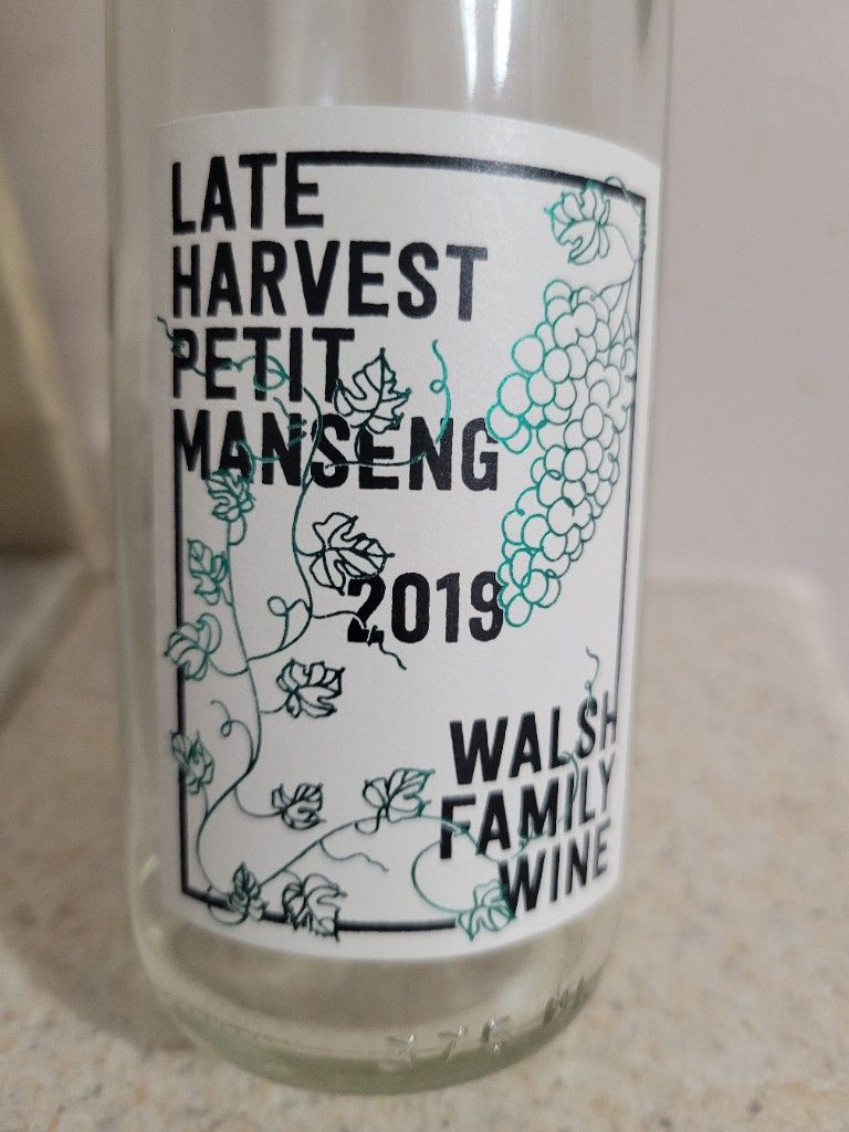 2019 Walsh Family Wine Late Harvest Petit Manseng, USA, Virginia ...