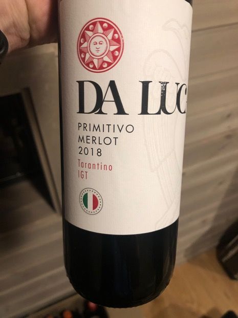 2018 Da Luca Primitivo-Merlot Tarantino IGT, Italy, Puglia, Tarantino ...