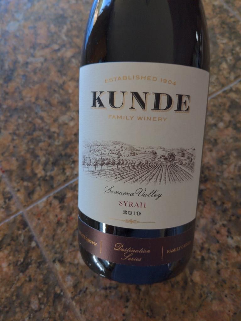 2019 Kunde Syrah, USA, California, Sonoma County, Sonoma Valley ...