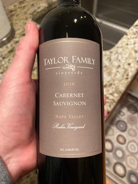 2016 Taylor Family Vineyards Cabernet Sauvignon Napa Valley, USA ...